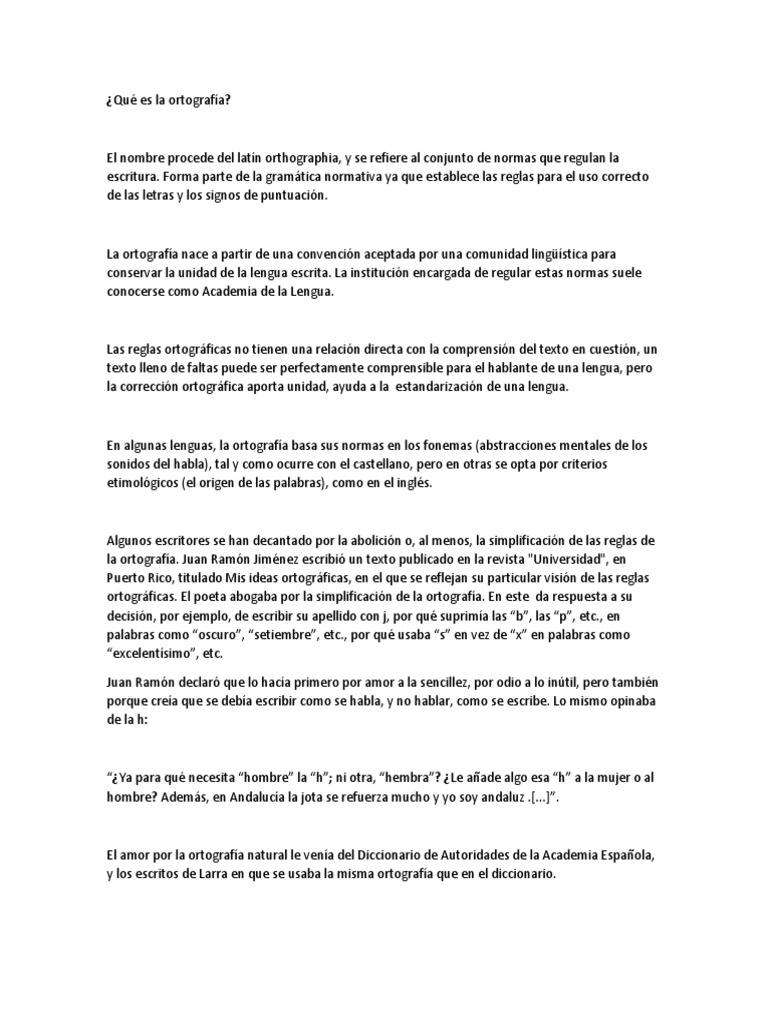 Qué Es La Ortografía | PDF | Ortografía | Lingüística