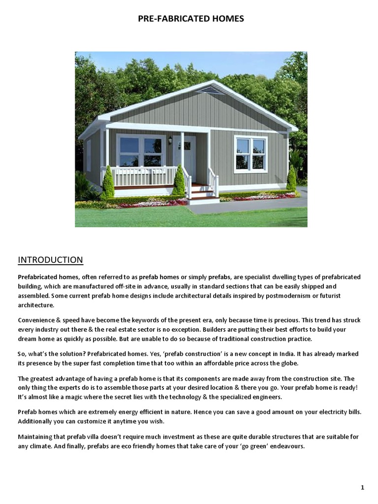 Pre Fabrication House | PDF | Wall | Roof