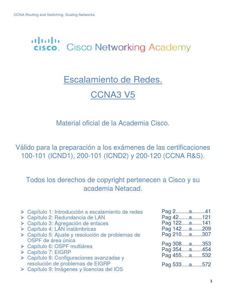 Ccna 3 V5 Routing And Switching Scaling Networks Pdf Enrutador Computación Conmutador