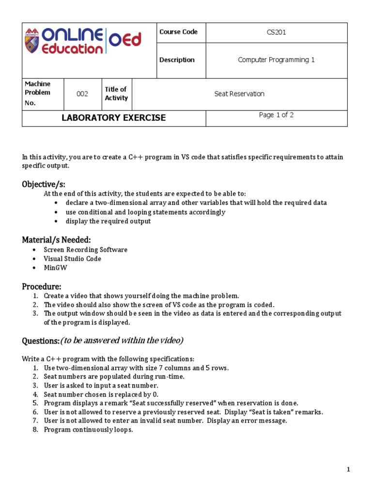 Week008 MachineProblem2 | PDF | Source Code | Computer Program
