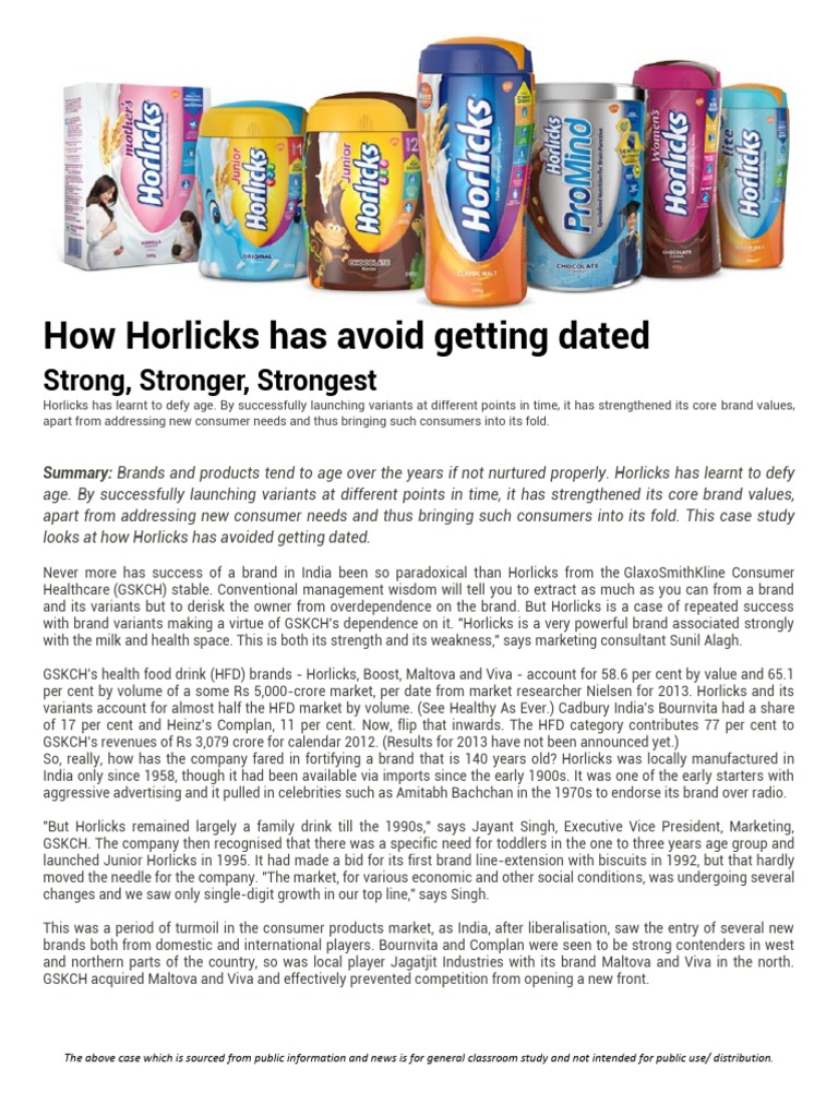 Horlicks Case Study | Download Free PDF | Brand | Business