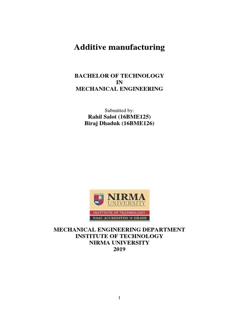 Additive Manufacturing Word | PDF | 3 D Printing | Nature