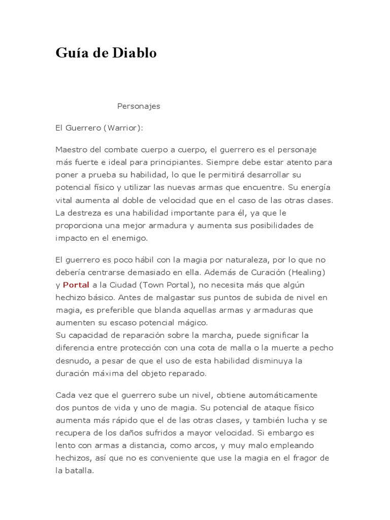 Guia DE DIABLO 1 | PDF | Mago (fantasía) | Brujería