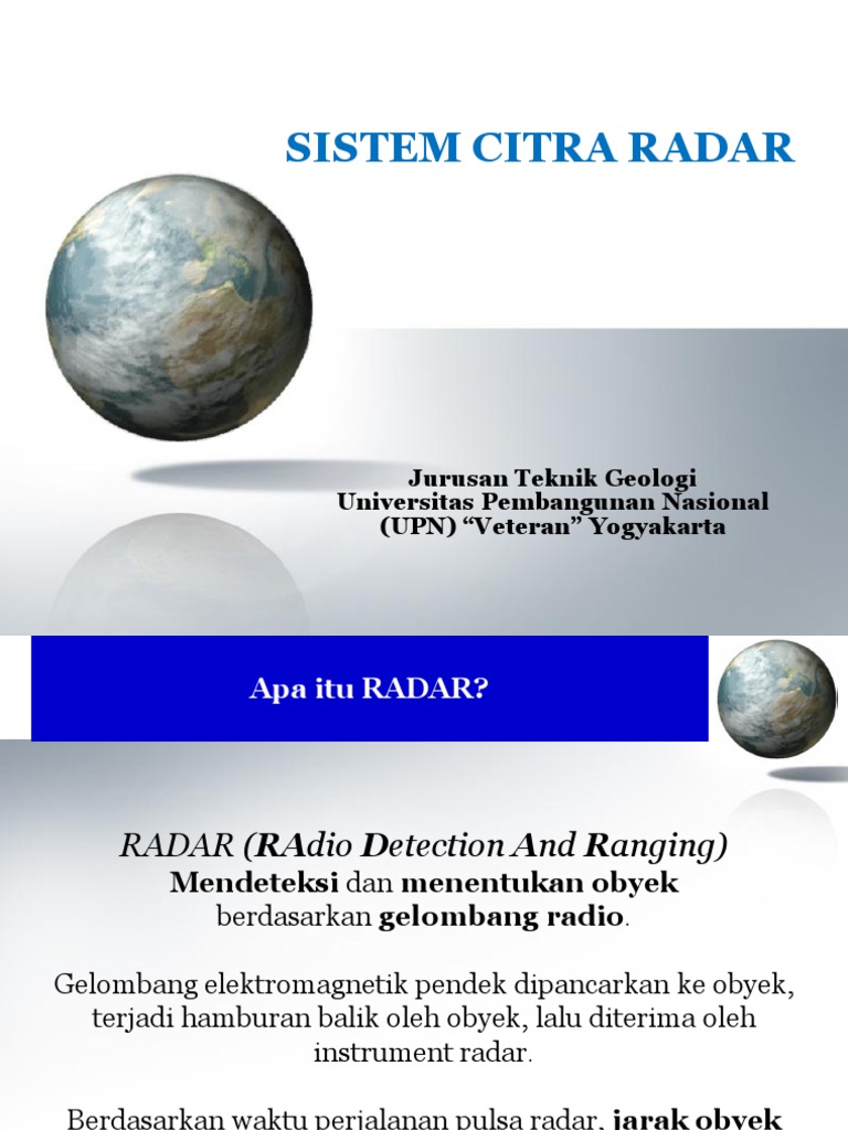 8 Sistem Citra Radar | PDF