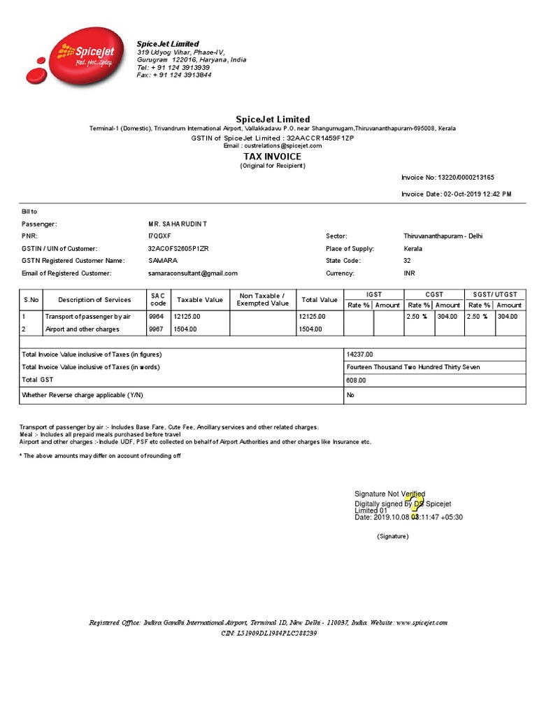 Ticket Sample | PDF | Payments | Taxes