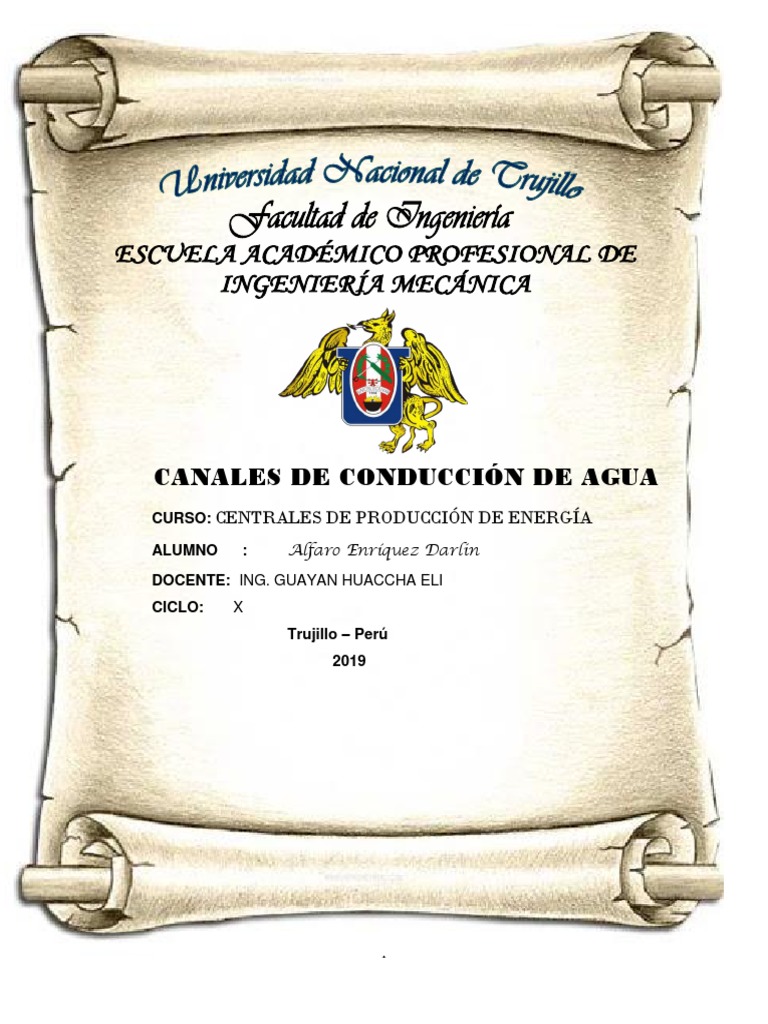Canales de Conducción de Agua | PDF | Canal | Olas
