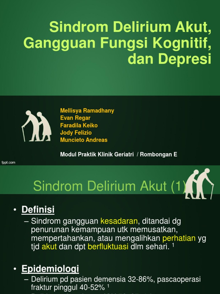 Referensi Delirium Akut PPT 1 | PDF