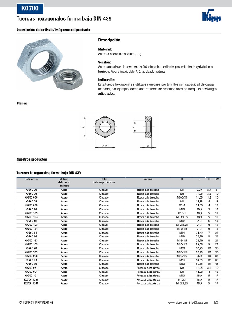 DIN - 439 Es | PDF | Ingeniería mecánica | Sectores Economicos