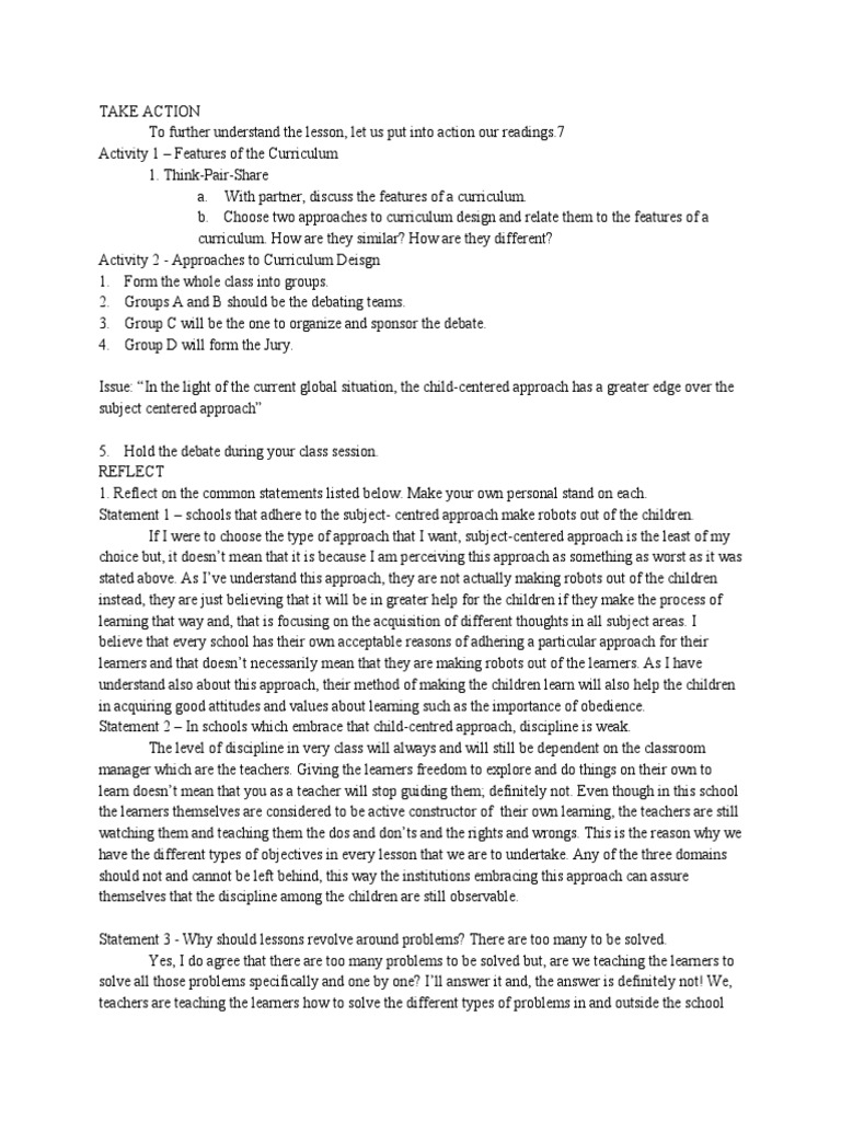 Take Action | PDF | Learning | Teachers