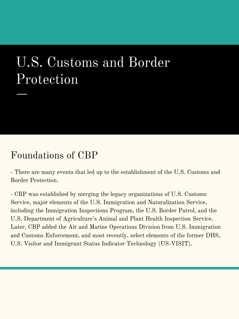 US Custom & Border Protection | PDF | U.S. Customs And Border ...