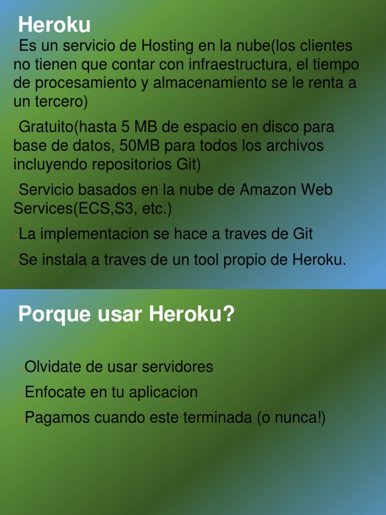 Heroku | PDF | Aplicación movil | Computación en la nube