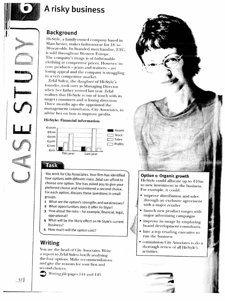 English 202 Case Study - A Risky Business | PDF
