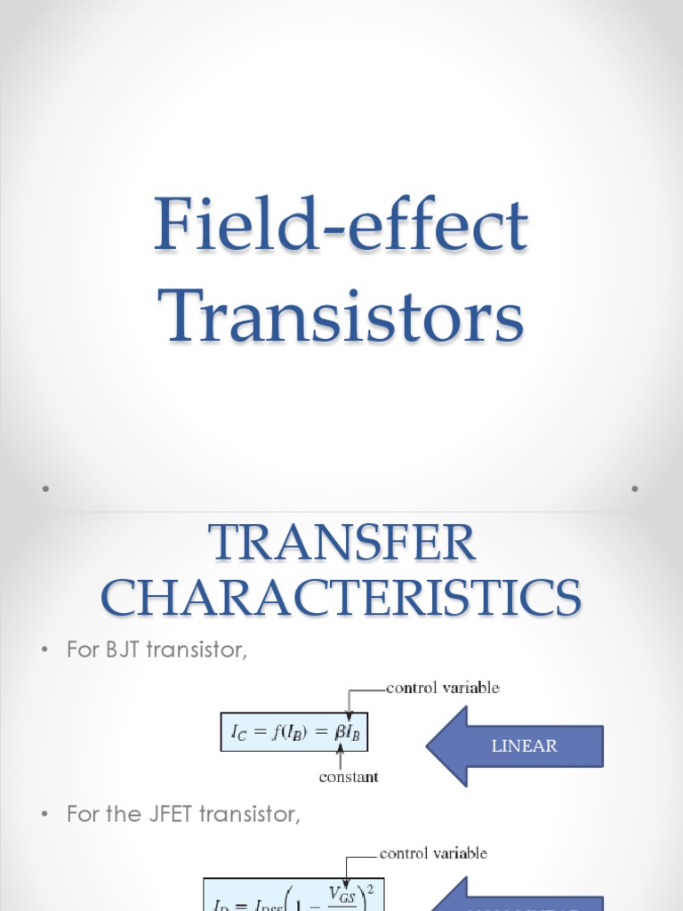 2 Field Effect Transistors (FETs) | PDF | Field Effect Transistor | Mosfet