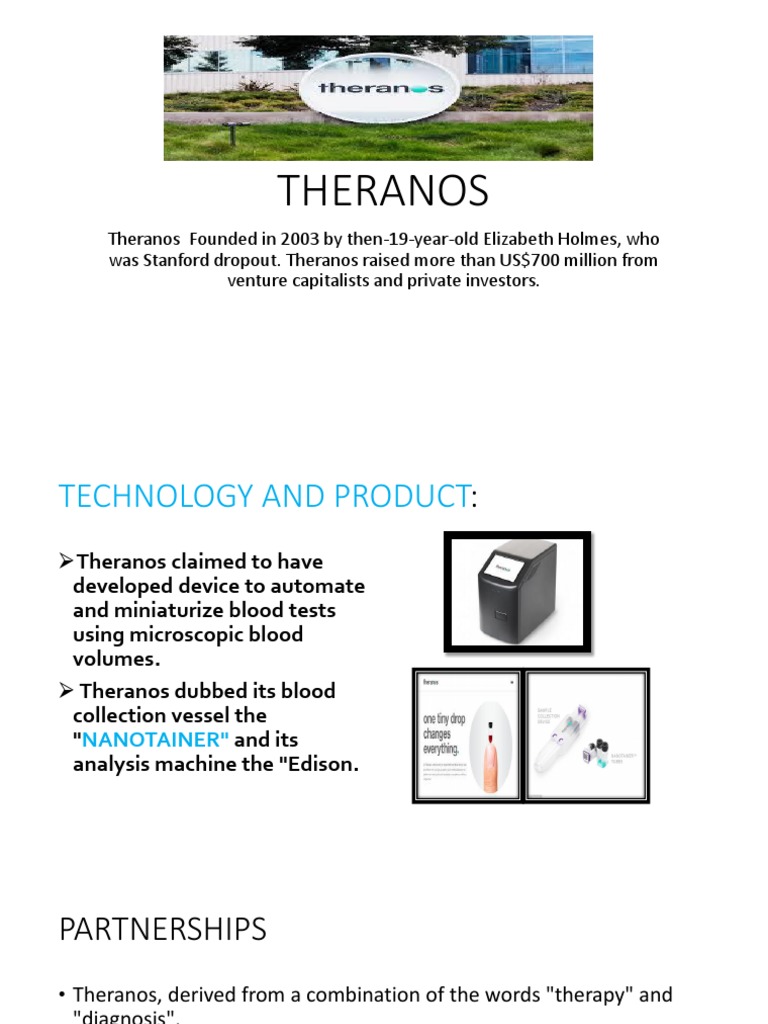 Theranos Presentation | PDF