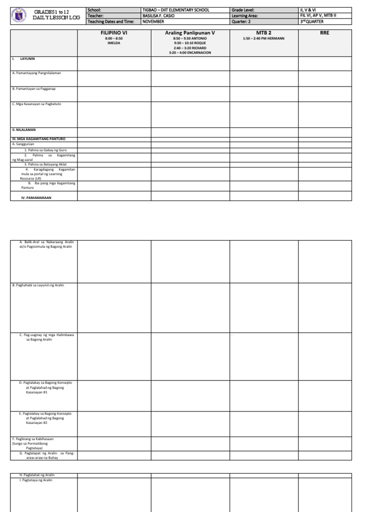 DLL Blank Form
