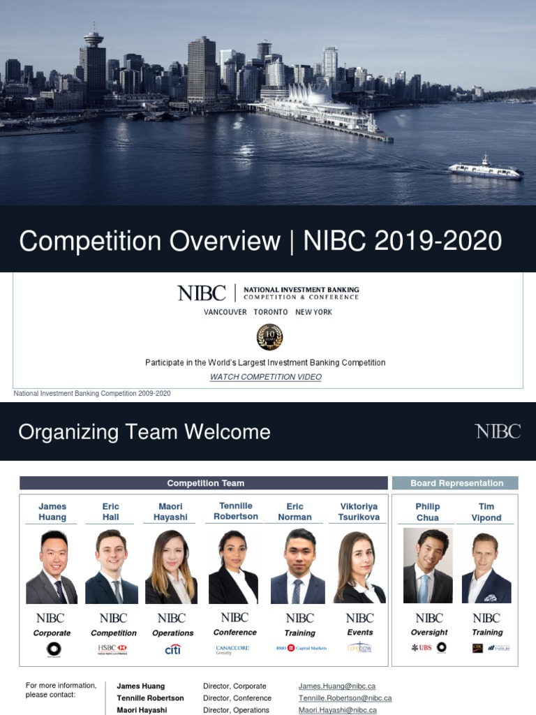 NIBC 2019 2020 Competition Overview2 | PDF | Mergers And Acquisitions ...