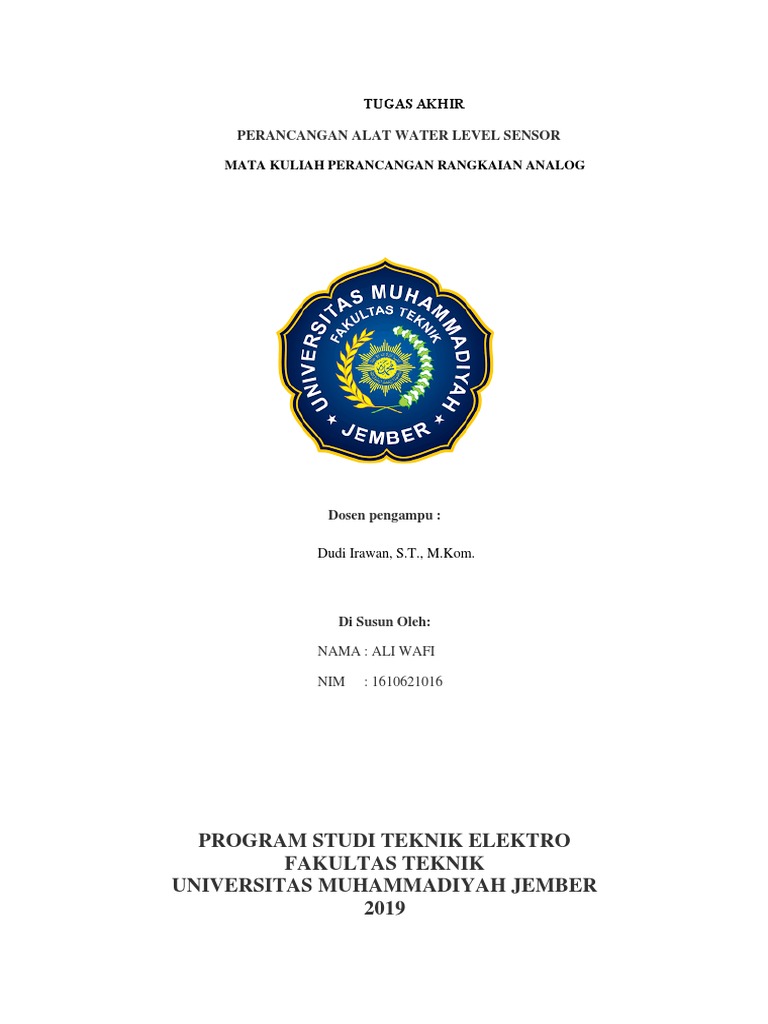 Makalah Water Level Sensor | PDF | Sains & Matematika