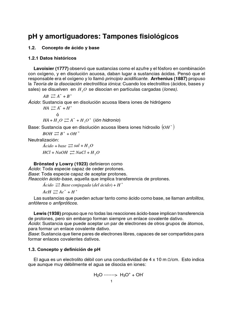 06 PH Amortiguadores | PDF | Solución tampón | Ácido