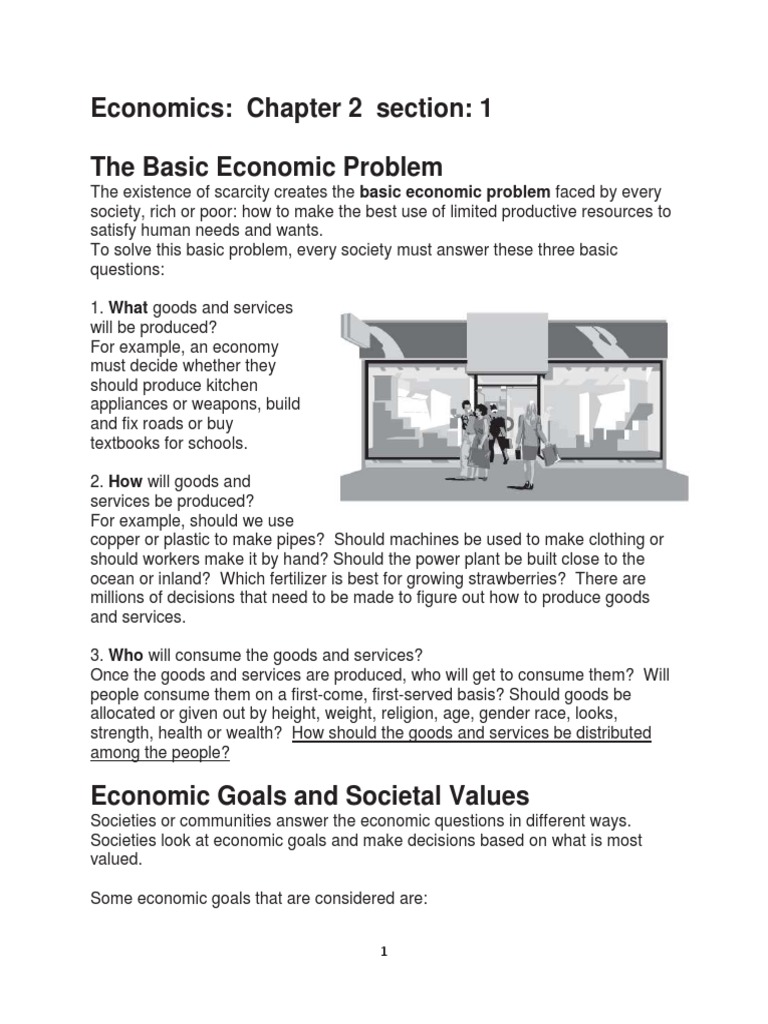 Understanding the Basic Economic Problem | PDF | Market Economy ...