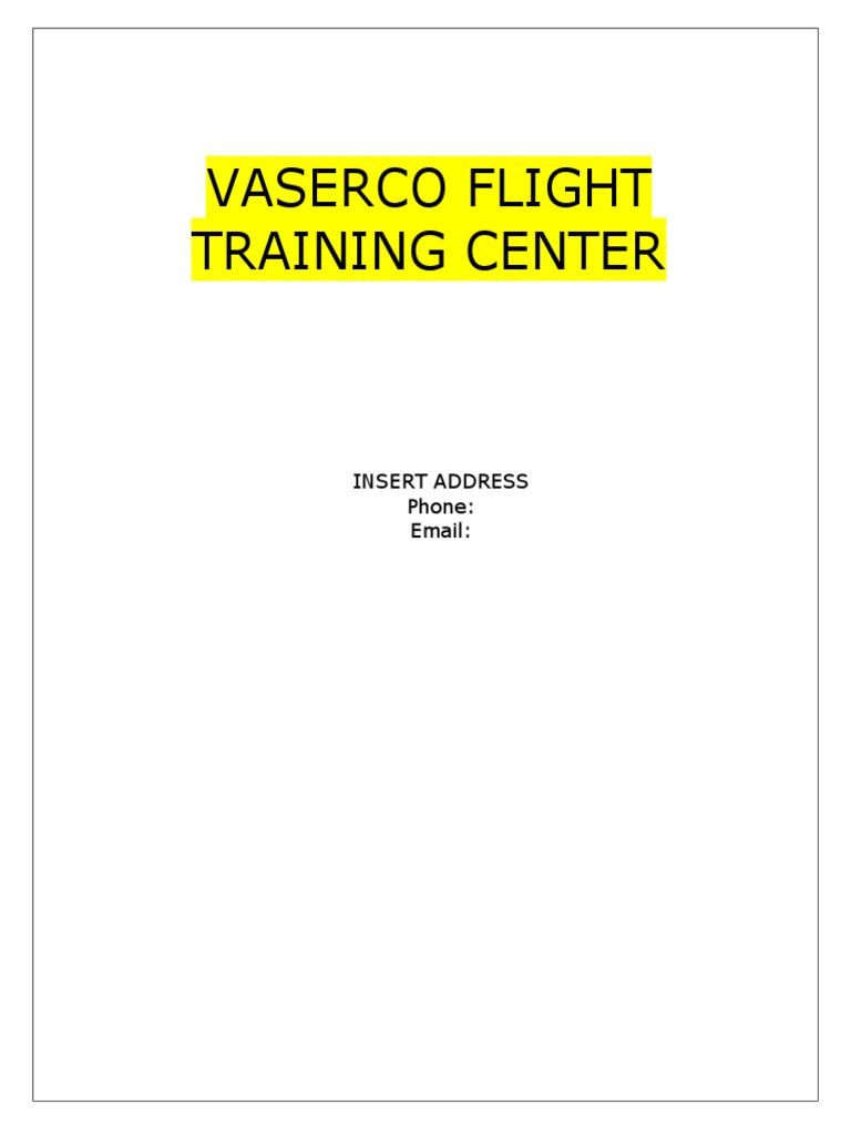 Business Plan Flight Training Aviation | PDF | Airlines | Balance Sheet