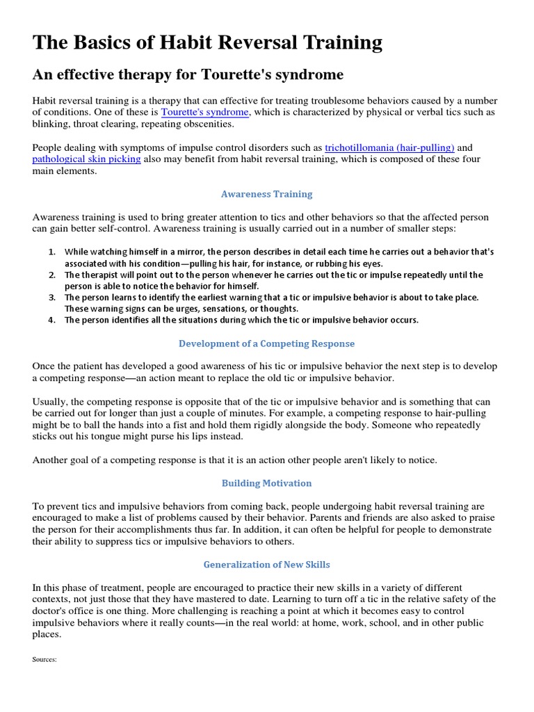 Ticuri_SHR_The Basics of Habit Reversal Training | Tourette Syndrome ...