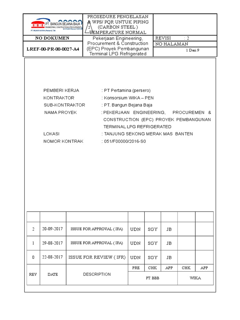 Procedure Wps Rev 2 Pdf