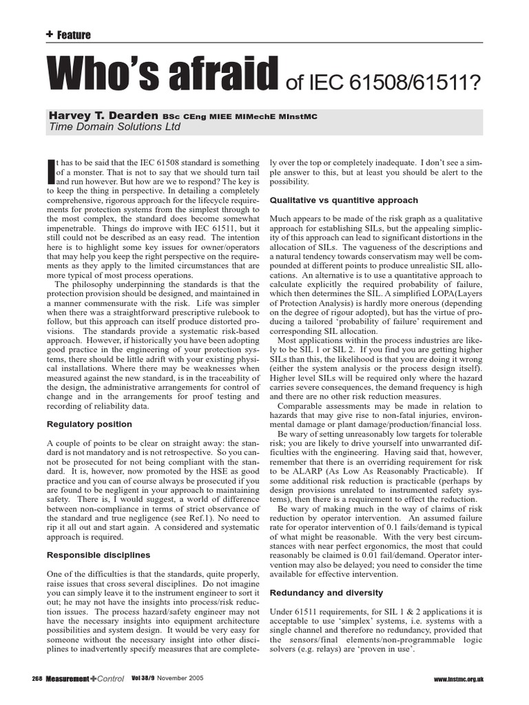Iec 61511 | PDF | Reliability Engineering | Risk