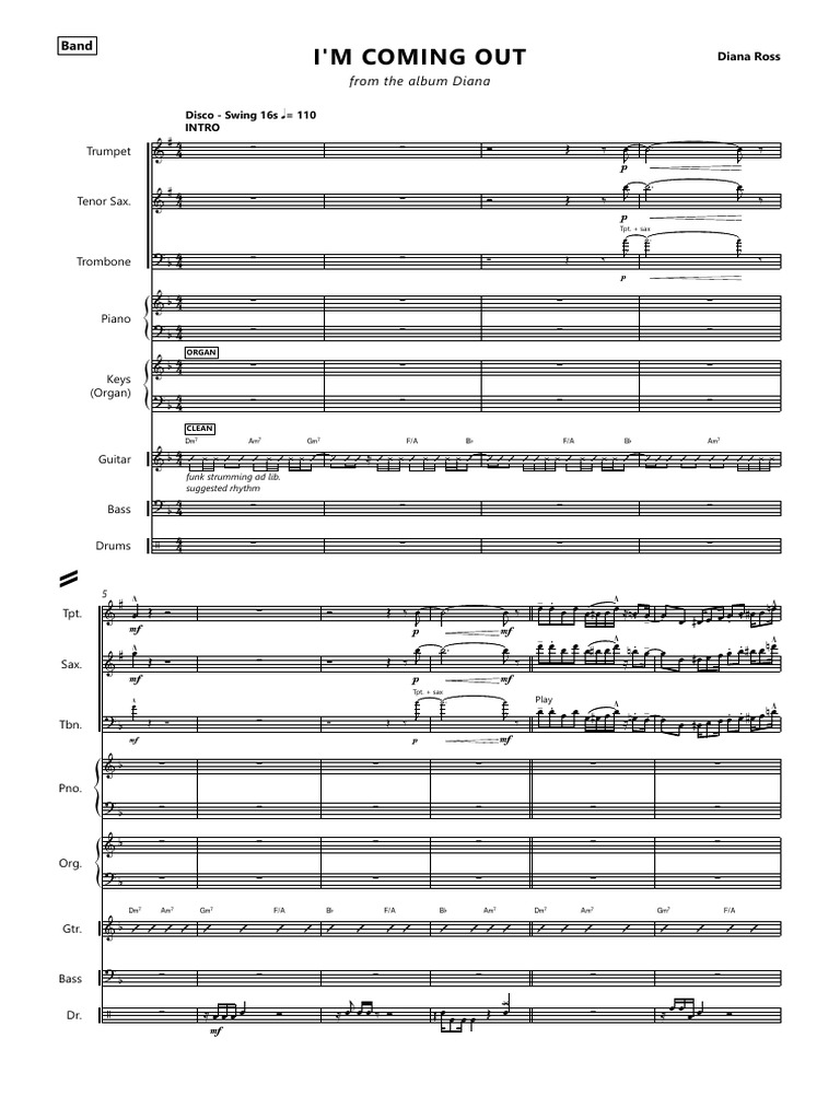 I'm Coming Out - Full Score | PDF | Performing Arts | Music Of The ...