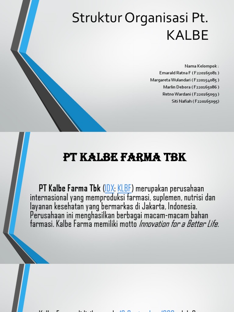 PT Kalbe Farma TBK, Smst7 | PDF