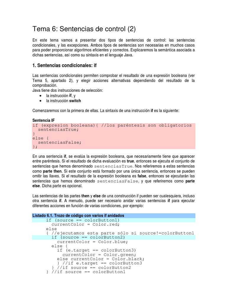 Ifs PDF | PDF | Java (lenguaje de programación) | Programa de computadora