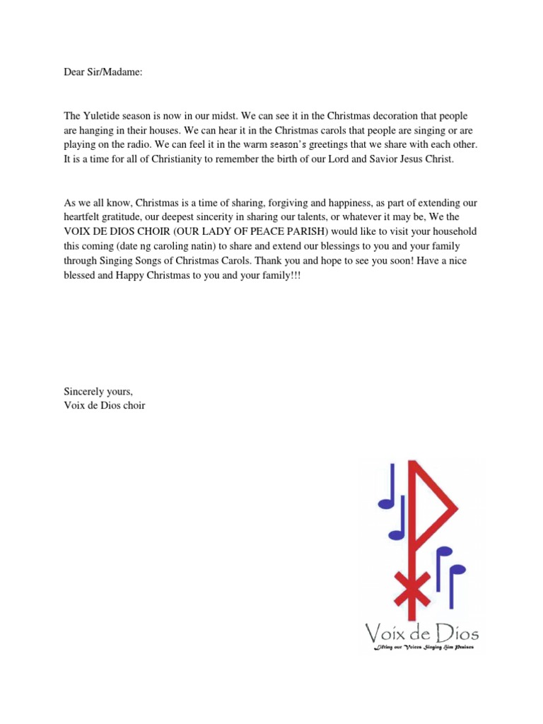Caroling Letter | PDF