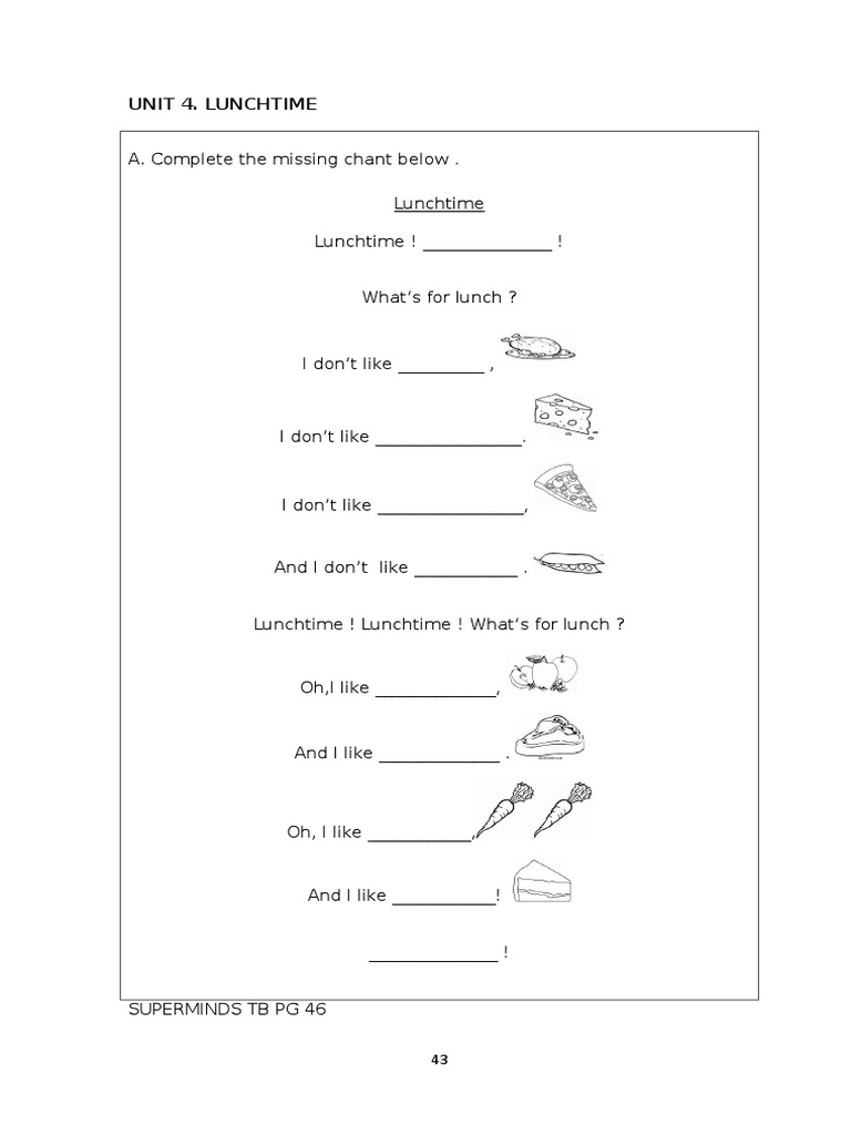Cefr Unit 4. Lunchtime | Download Free PDF | Lunch | Eating Behaviors Of Humans