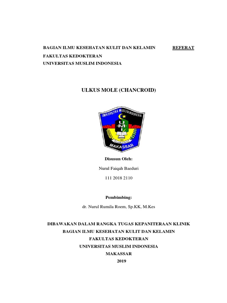 Ulkus Mole: Penyebab dan Epidemiologi Chancroid | PDF