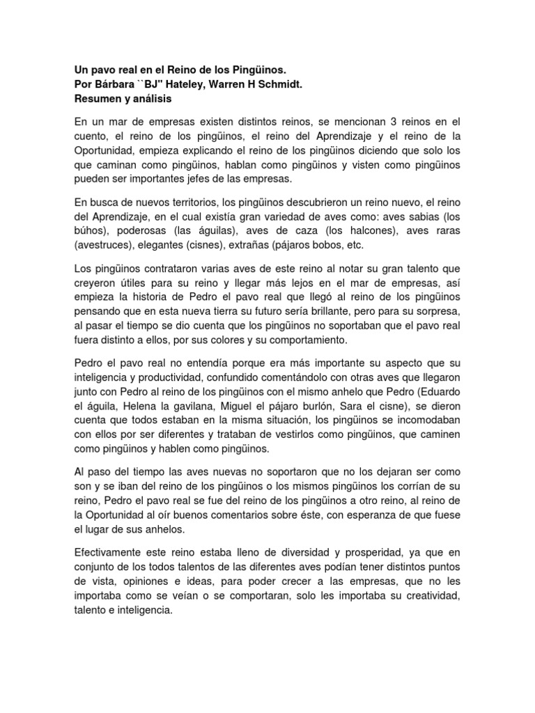 El pavo real y la diversidad empresarial | PDF | Aves
