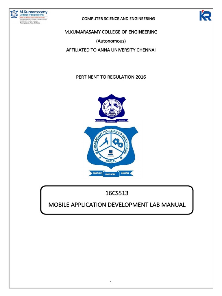 Mad Lab Manual - Formatted | PDF | Android (Operating System) | Computing