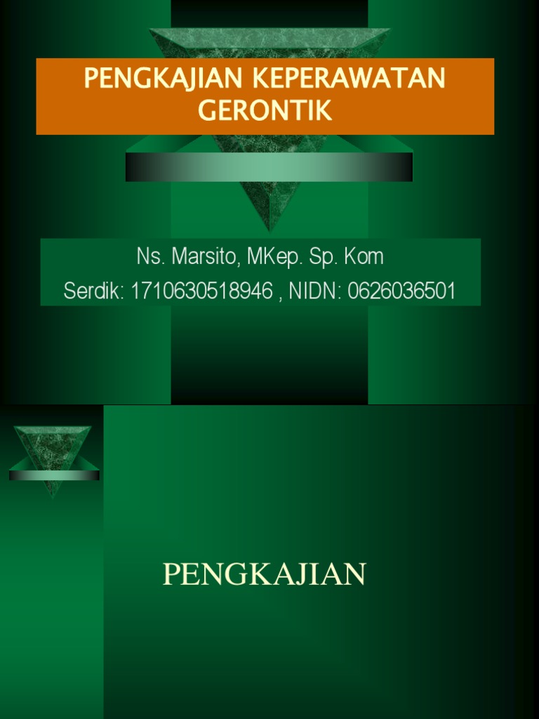 Pengkajian Keperawatan Gerontik | PDF