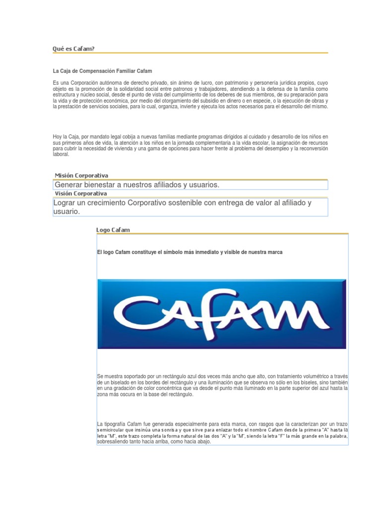 Cafam | PDF | Trabajo Social | Esfera pública
