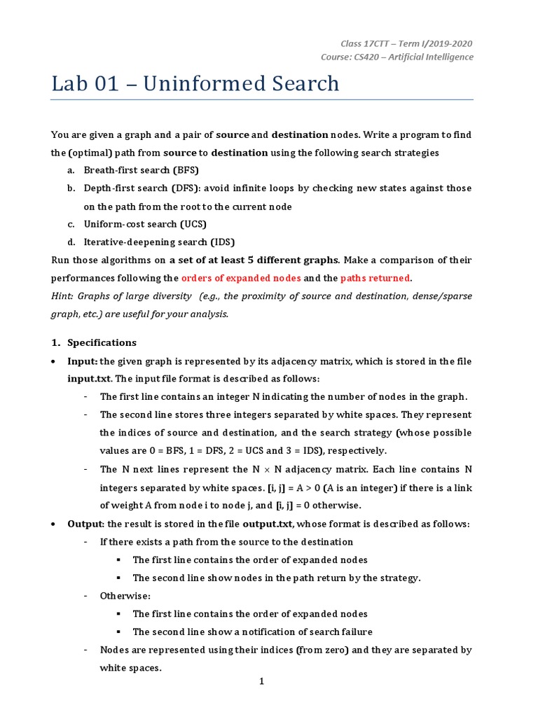 2019 Cs420 17ctt Lab01 Pdf Combinatorics Theoretical Computer Science