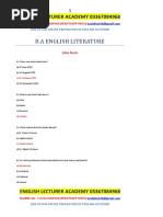 English Literature MCQs Solved From Past Papers | PDF | John Keats ...