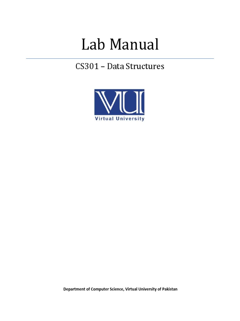 Lab Manual Cs301 Pdf Queue Abstract Data Type Theoretical Computer Science 