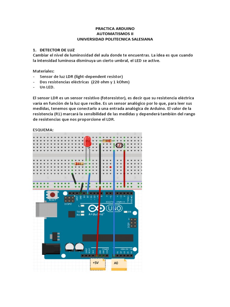 Practica Arduino 2 | PDF | Resistencia Eléctrica y Conductancia | Física
