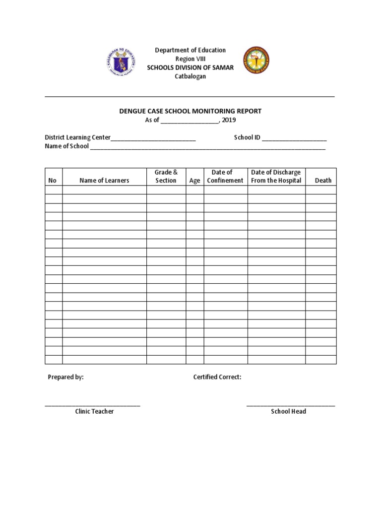 Dengue Case Monitoring Report | PDF | Career & Growth | Business