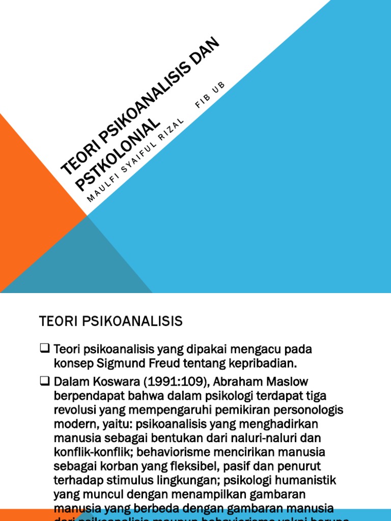 Teori Psikoanalisis Sigmund Freud | PDF