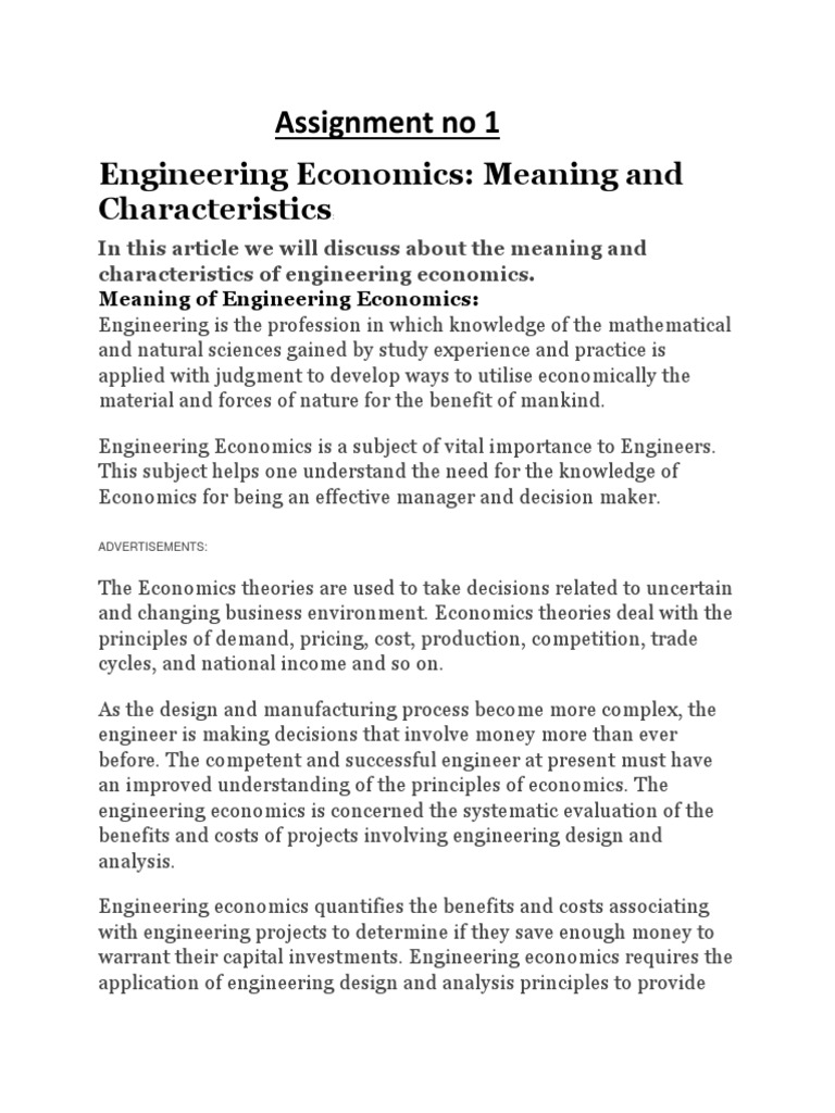 Economics Assignment | PDF | Feasibility Study | Software Development