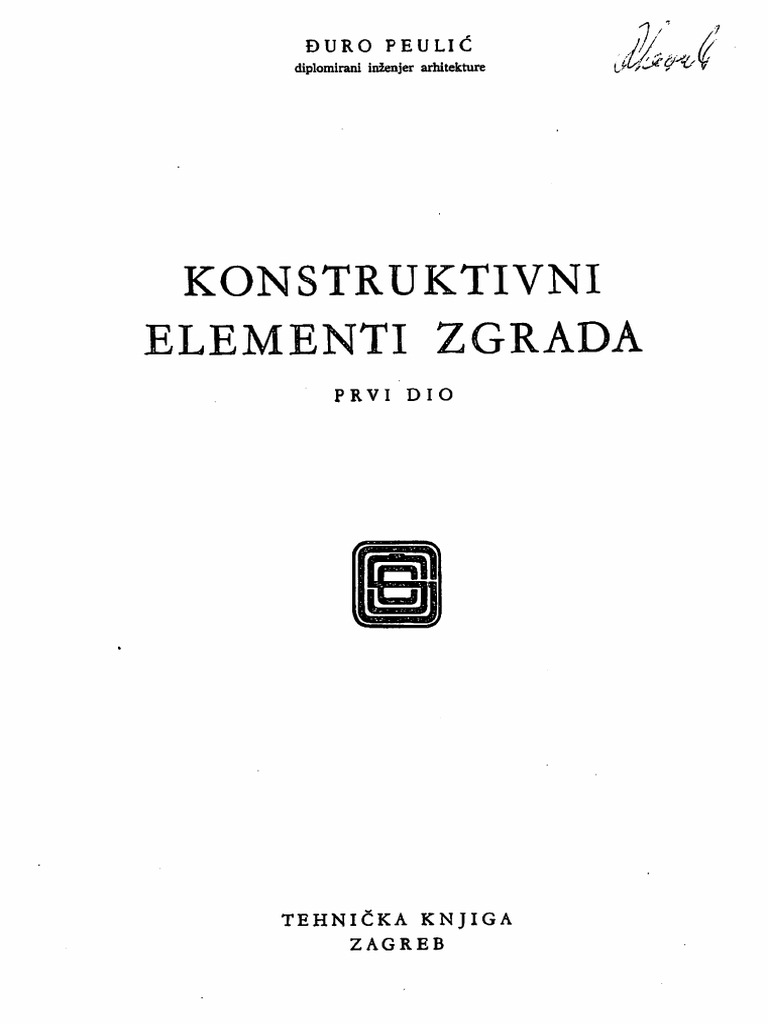 Konstruktivni Elementi Zgrada PDF | PDF