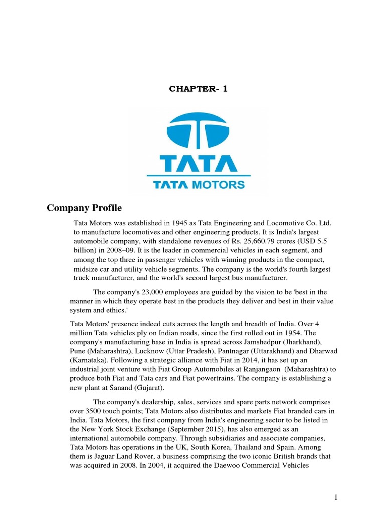 Study On TATA MOTORS | PDF | Customer Satisfaction | Sampling (Statistics)