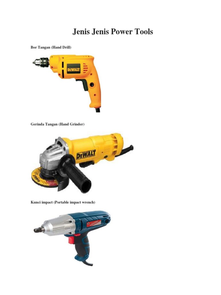 Jenis Jenis Power Tools | PDF
