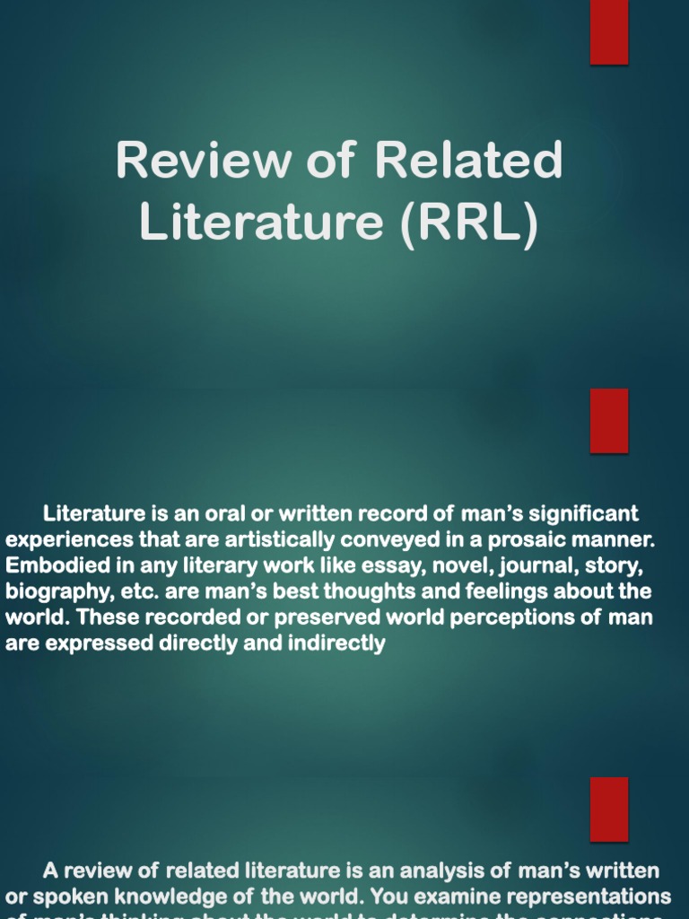 Review of Related Literature RRL | PDF | Systematic Review | Inquiry