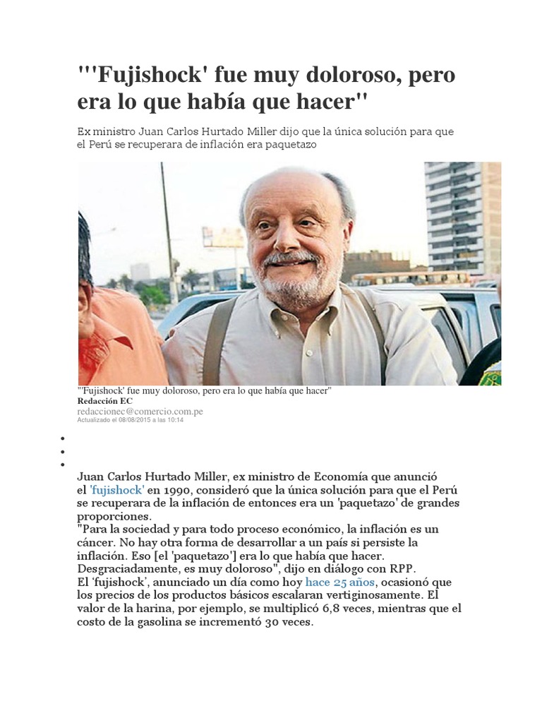 El impacto del Fujishock en Perú | PDF | Perú | Inflación