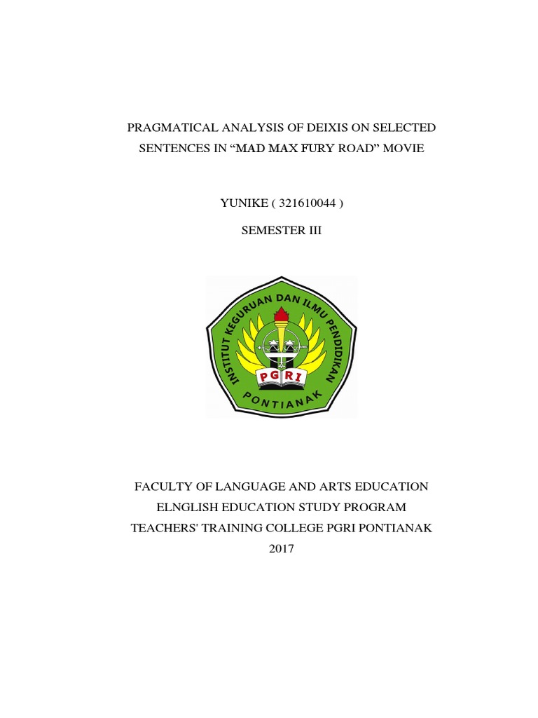 Analysis of Deixis | PDF | Human Communication | Language Mechanics